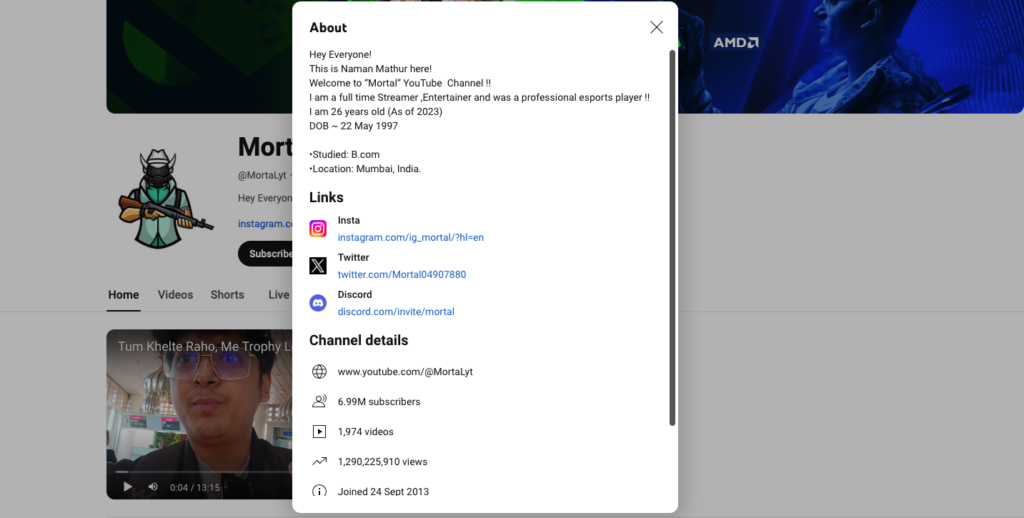 What is Mortal Net Worth in 2024? How much does he make each month ...